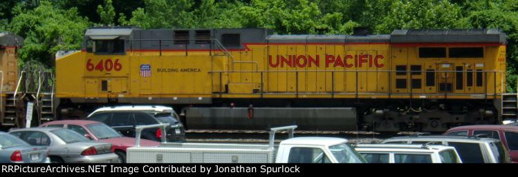 UP 6406, conductor's side view